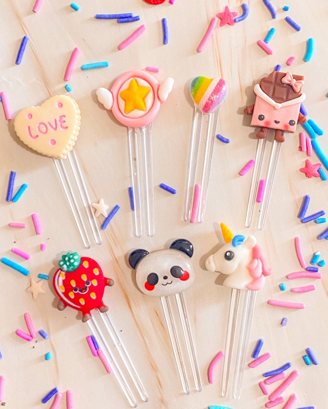 Cute Food Picks for Kids, Bento Accessories Food Picks, Bento Lunchbox ...