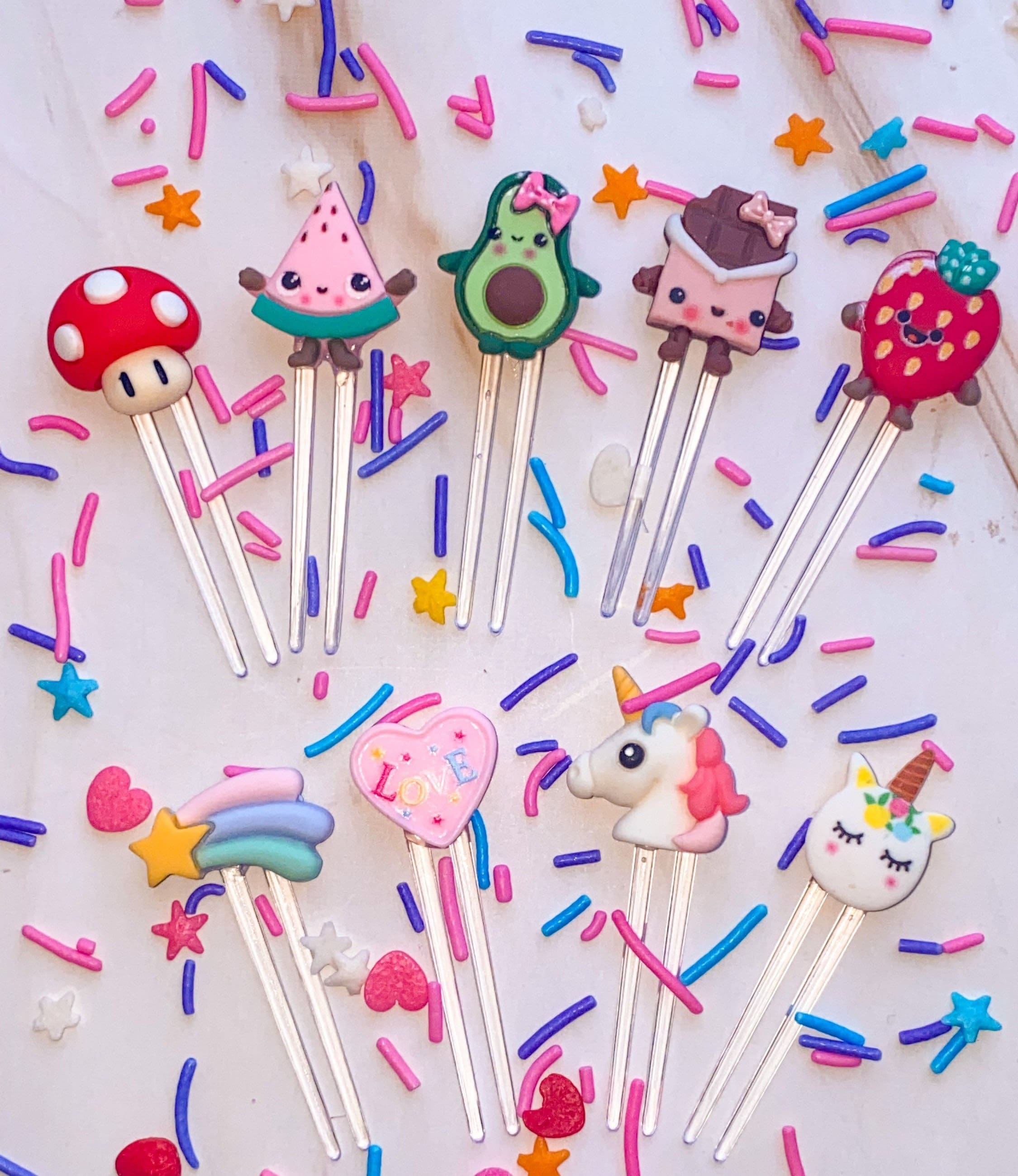 Food Picks Collection of 10 Bento Picks Bento Lunch Mini - Etsy Australia