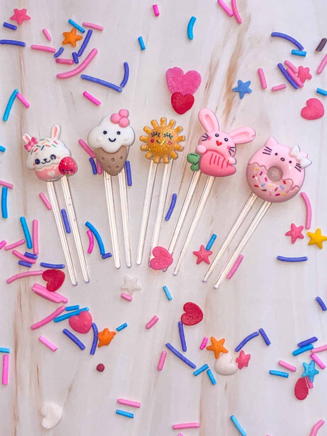 Cute Lunch Bite Picks, Food Picks, Bento Picks, Bento Lunch, Mini Forks ...