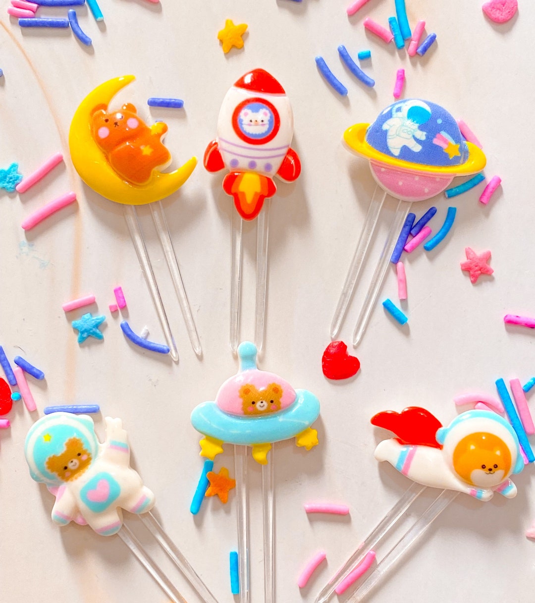 Space Food Picks for Kids, Bento Space Picks, Bento Lunchbox, Mini ...