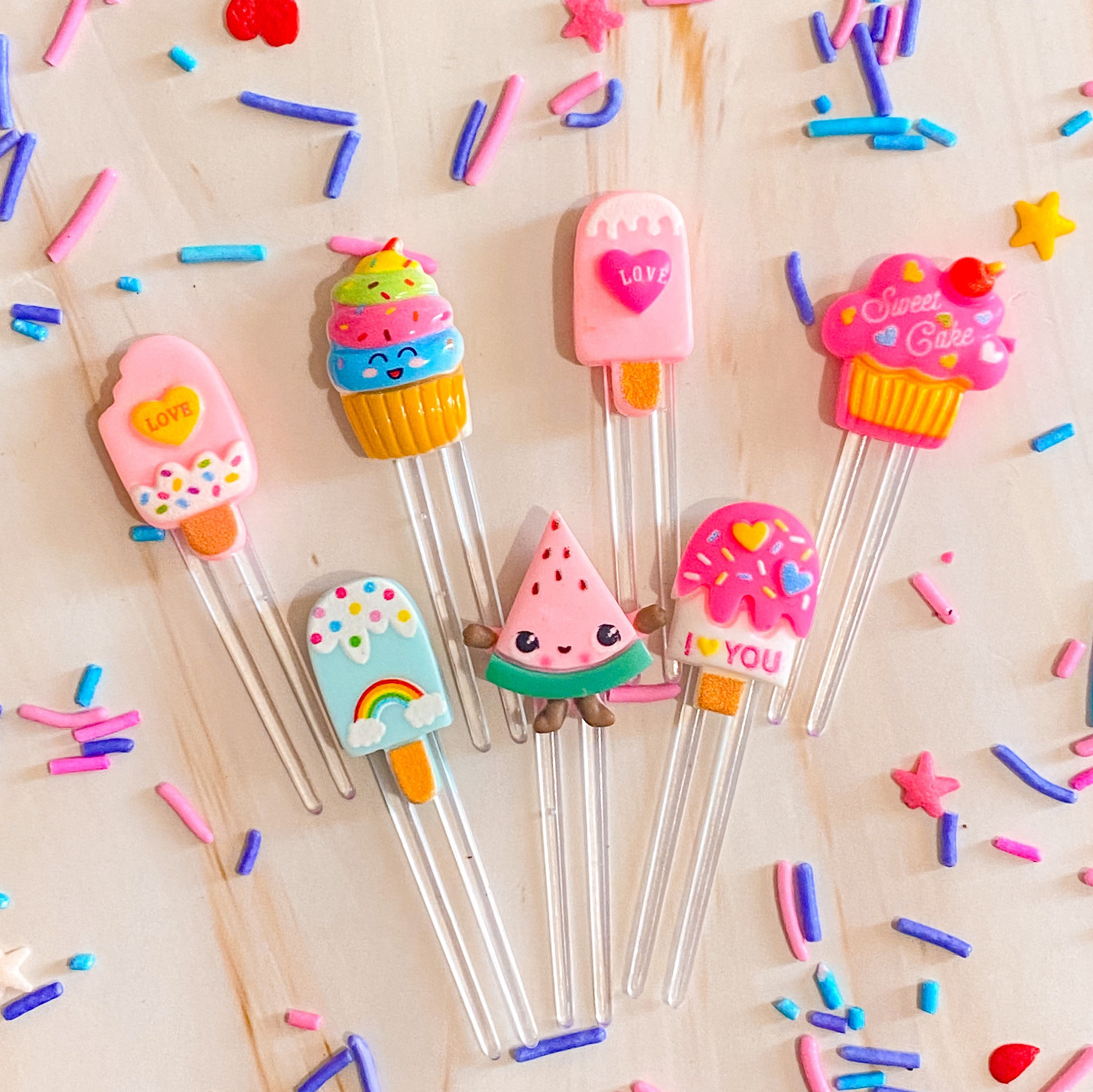 Cute Food Picks for Kids Bento Ice Cream Picks Bento - Etsy