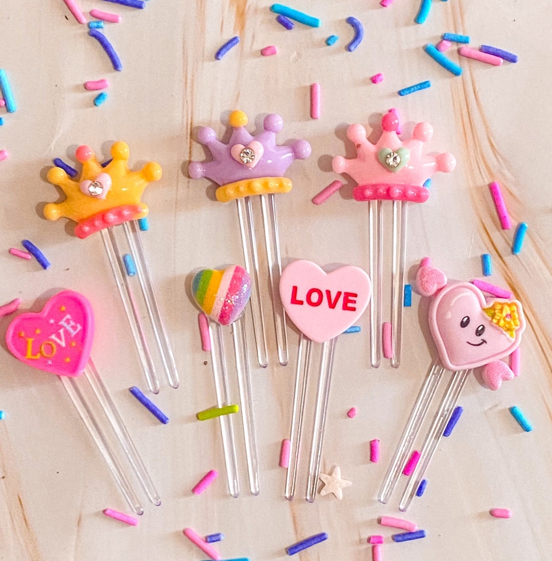 Cute Food Picks for Kids, Bento Pink Picks, Bento Lunchbox, Mini Forks ...