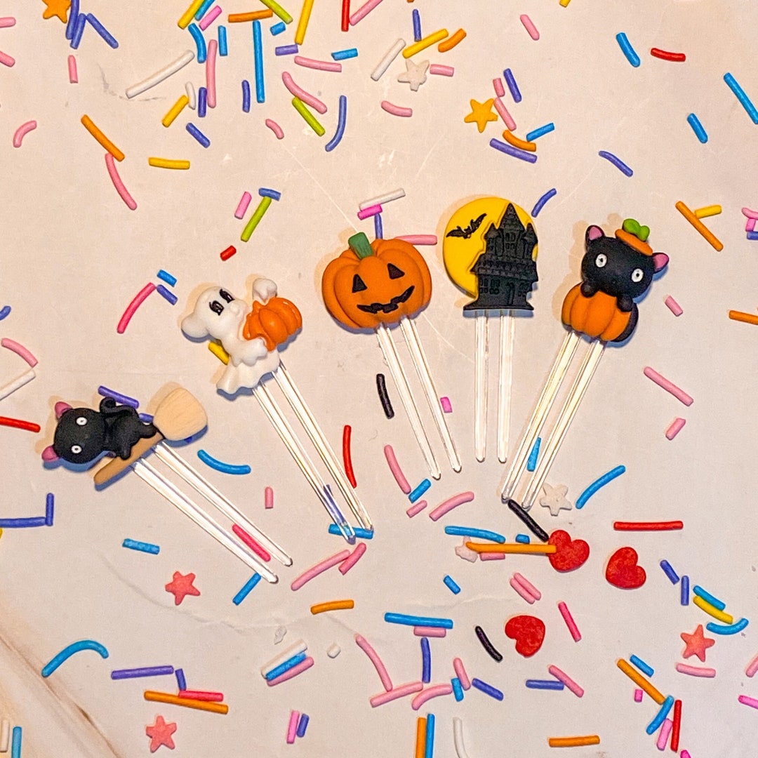 Halloween Food Picks for Bento Lunchbox, Bento Picks, Bento Lunch, Mini ...