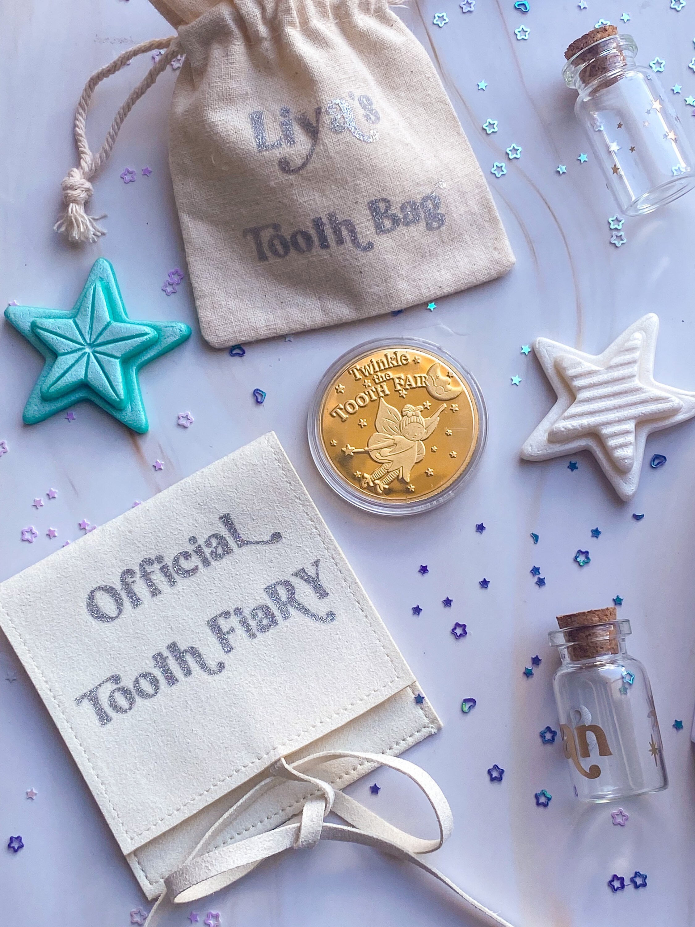 Tooth Fairy Gift Kit With Tooth Fairy Bag and Fairy Coin - Etsy