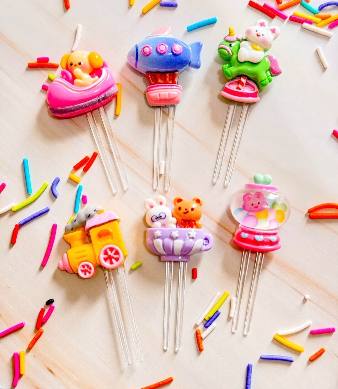 Cute Food Picks for Kids, Bento Ice Cream Picks, Bento Lunchbox, Mini ...