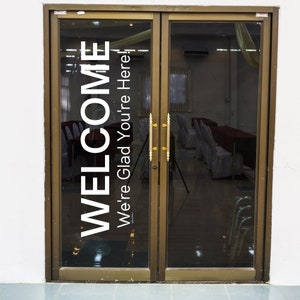 Welcome Vinyl Decal: Glass Door Sticker for Business or Church - Etsy