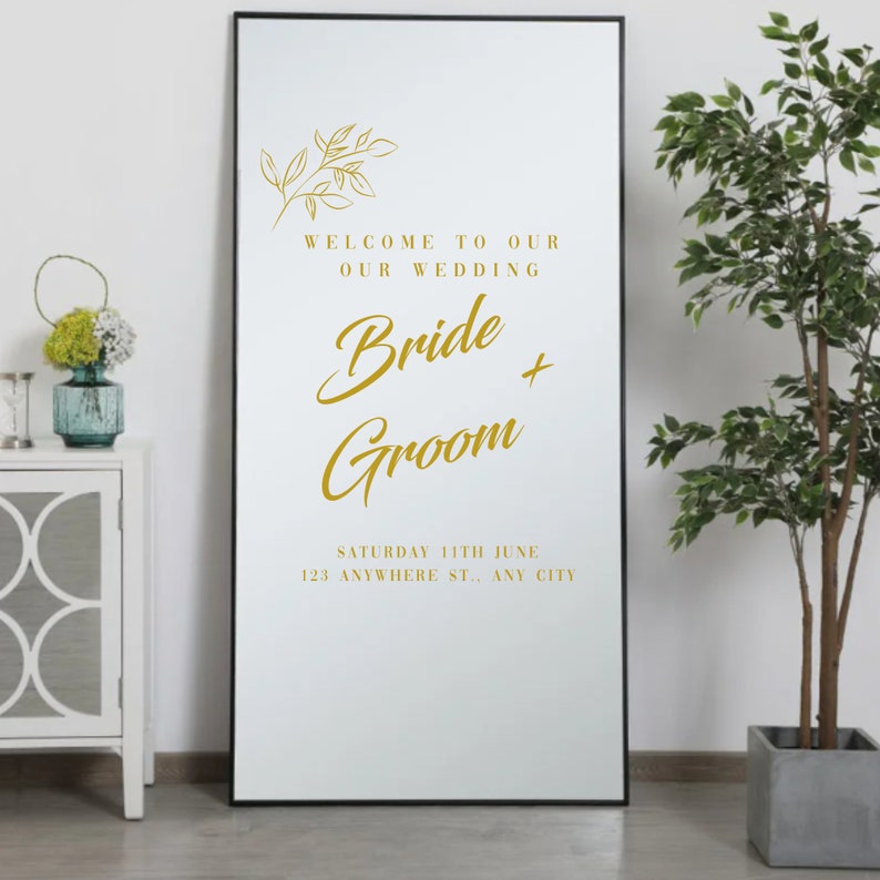 Wedding Mirror Decal / Wedding Sign Decal / Mirror Wedding - Etsy