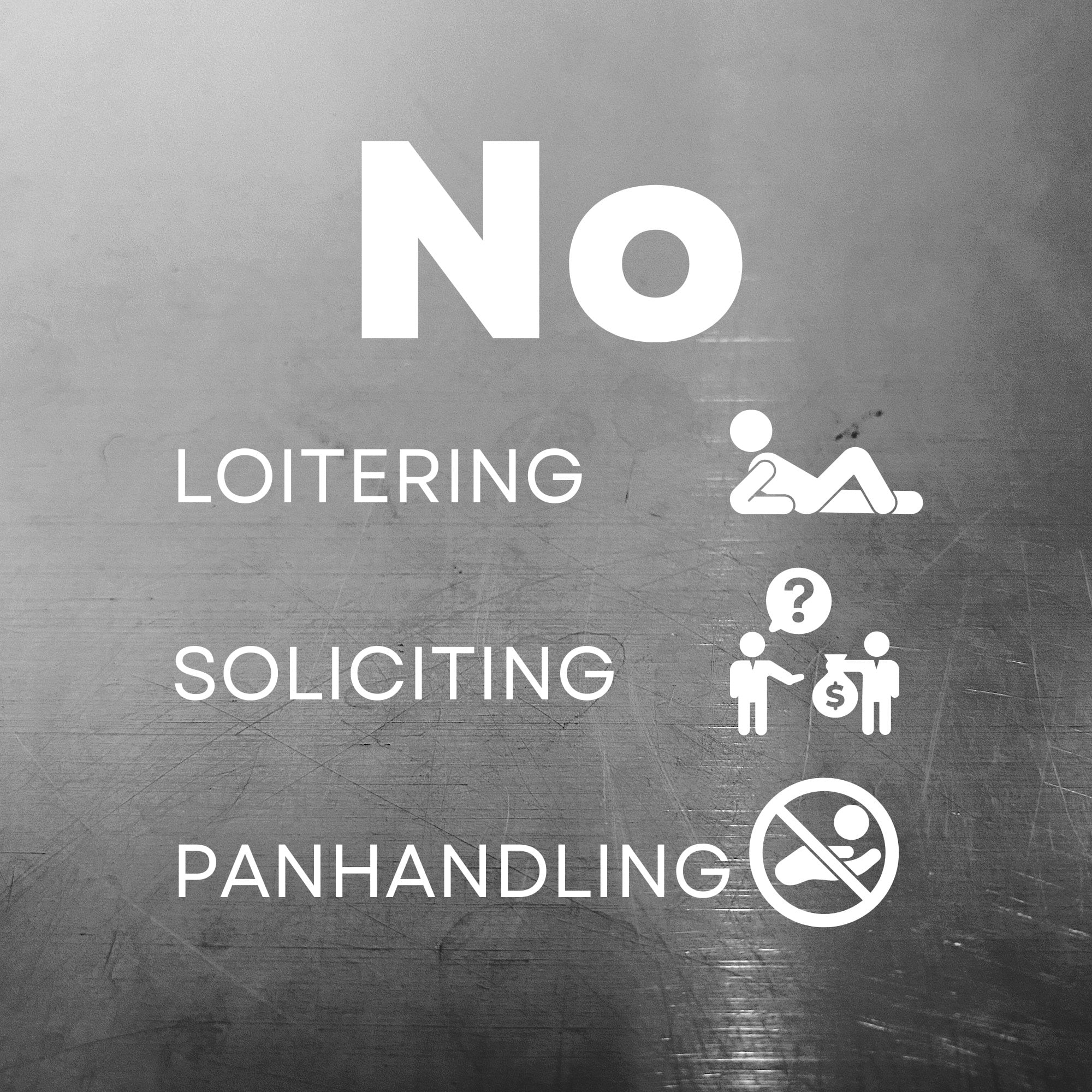 No Loitering Sign No Soliciting Sign No Panhandling Sign No - Etsy Canada