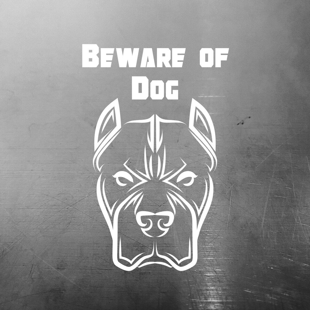Beware of Dog Vinyl Decal Sticker / Home Security Decal / Dog - Etsy