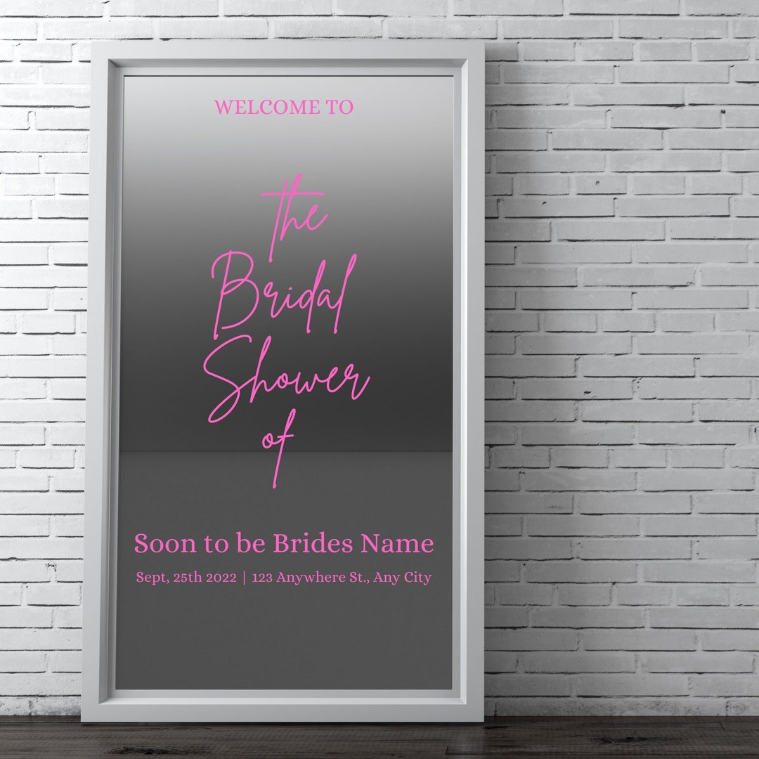 Personalized Bridal Shower Vinyl Decal Sticker / Custom Bridal Shower ...