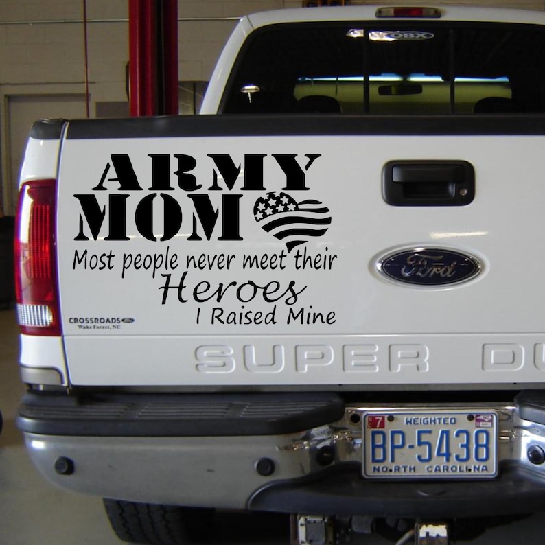 Army Mom Vinyl Decal: Custom Vinyl Decals | Military Mom Car, Truck ...