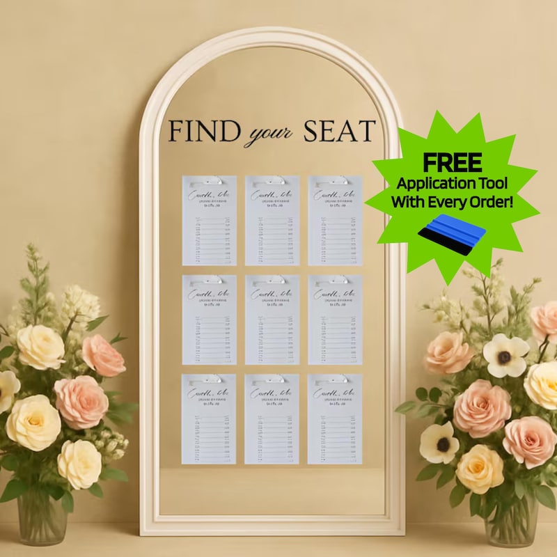 Seating Chart Decals - Etsy