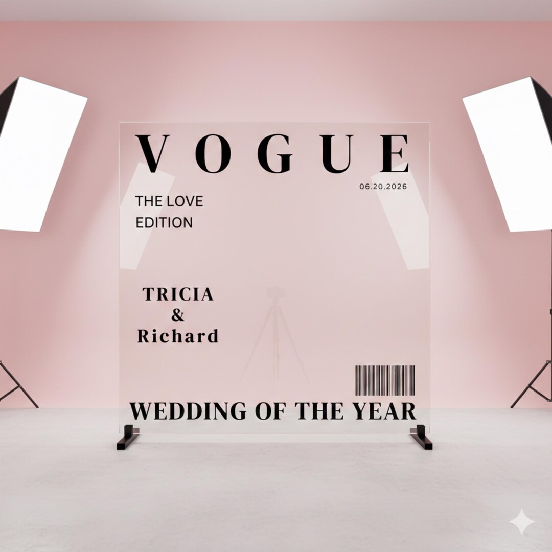Vogue Magazine Cover Backdrop Decal | Custom Vinyl Decals | Vogue-style ...