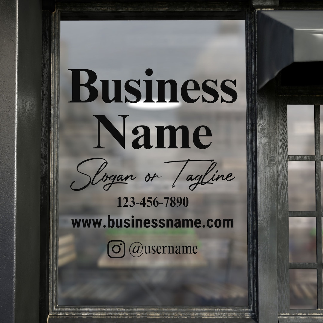 Storefront Sign Business Signs Custom Signs Personalized Signs Vinyl ...