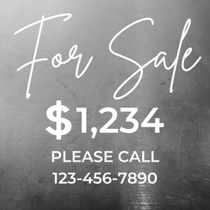 Personalized "for Sale" Sign / Custom "for Sale" Sign / Vinyl Decal ...