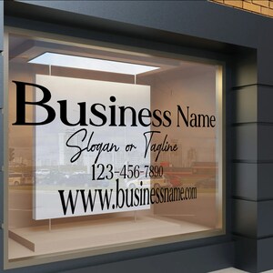 Custom Vinyl Business Window Sign: Storefront Decal - Etsy