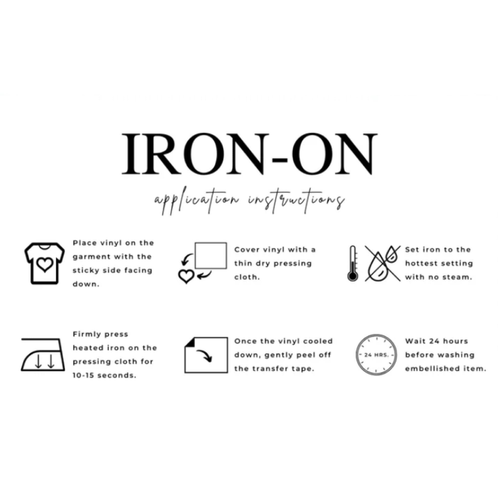 Custom Iron on Heat Transfer Vinyl / Your Logo / Image or Text - Etsy