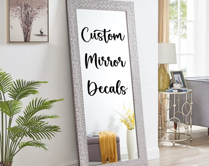 Black Vinyl Wedding Mirror Decal, Wedding Welcome Sign, Mirror Decal ...