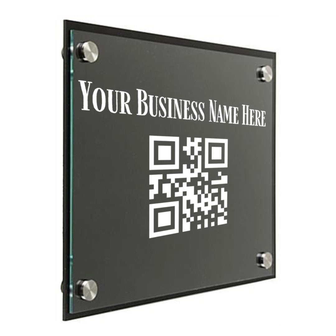 Personalized Vinyl QR Code and One Line of Text for Businesses - Etsy