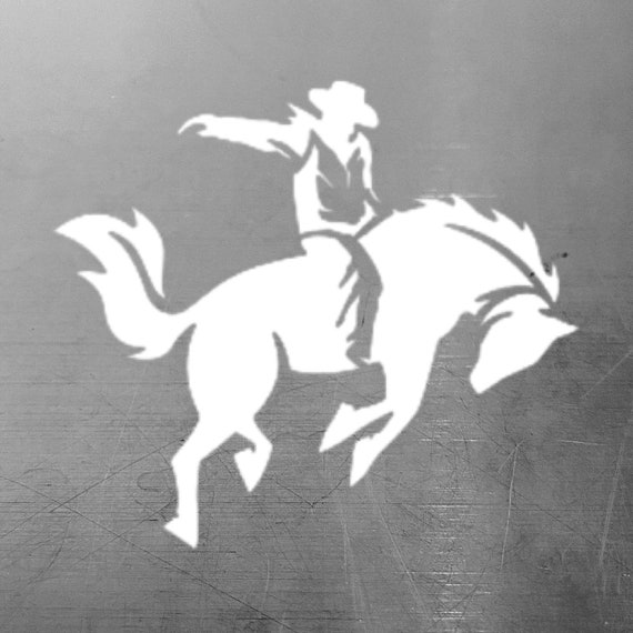 Rodeo Cowboy Riding Horse Vinyl Decal Sticker Vinyl Decal - Etsy