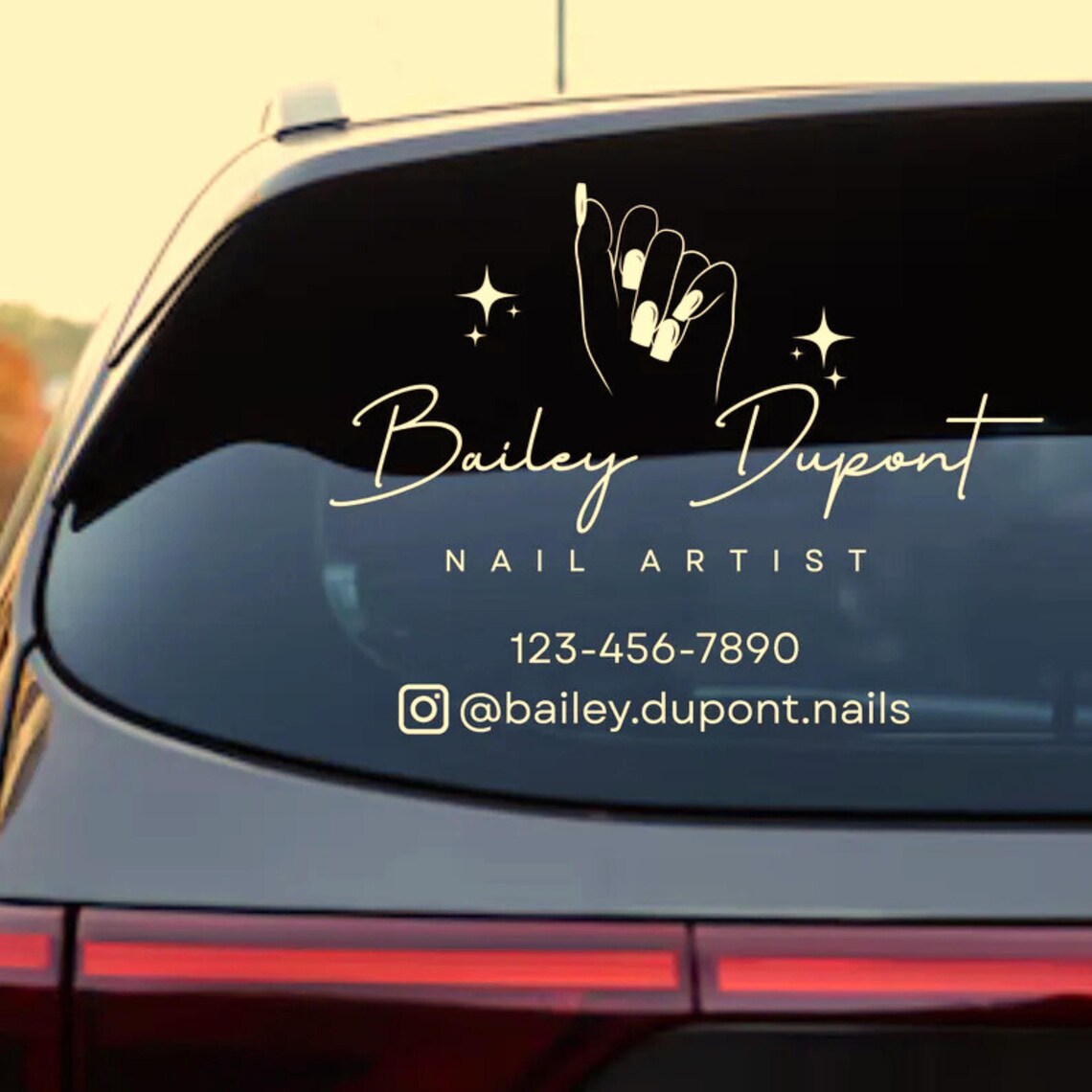 Custom Nail Salon Sign Decal: Personalized Vinyl Window Sticker - Etsy ...