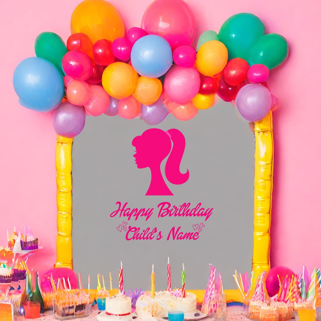 Happy Birthday Decal Doll Birthday Decal Personalized Birthday Mirror ...