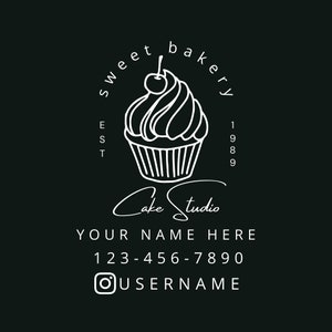 Bakery Logo Vinyl Decal Sign / Personalized Bakery Business Sign ...