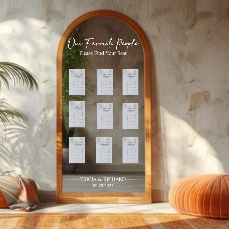 Mirror Seating Chart - Etsy
