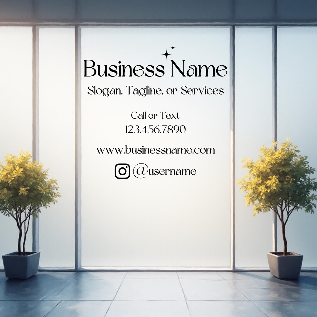 Business Decal: Custom Window Decals | Vinyl Storefront Sign With Logo ...