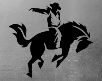 Vinyl Decal Bronc Rider Rodeo Horse Truck Country Bumper Sticker Car ...
