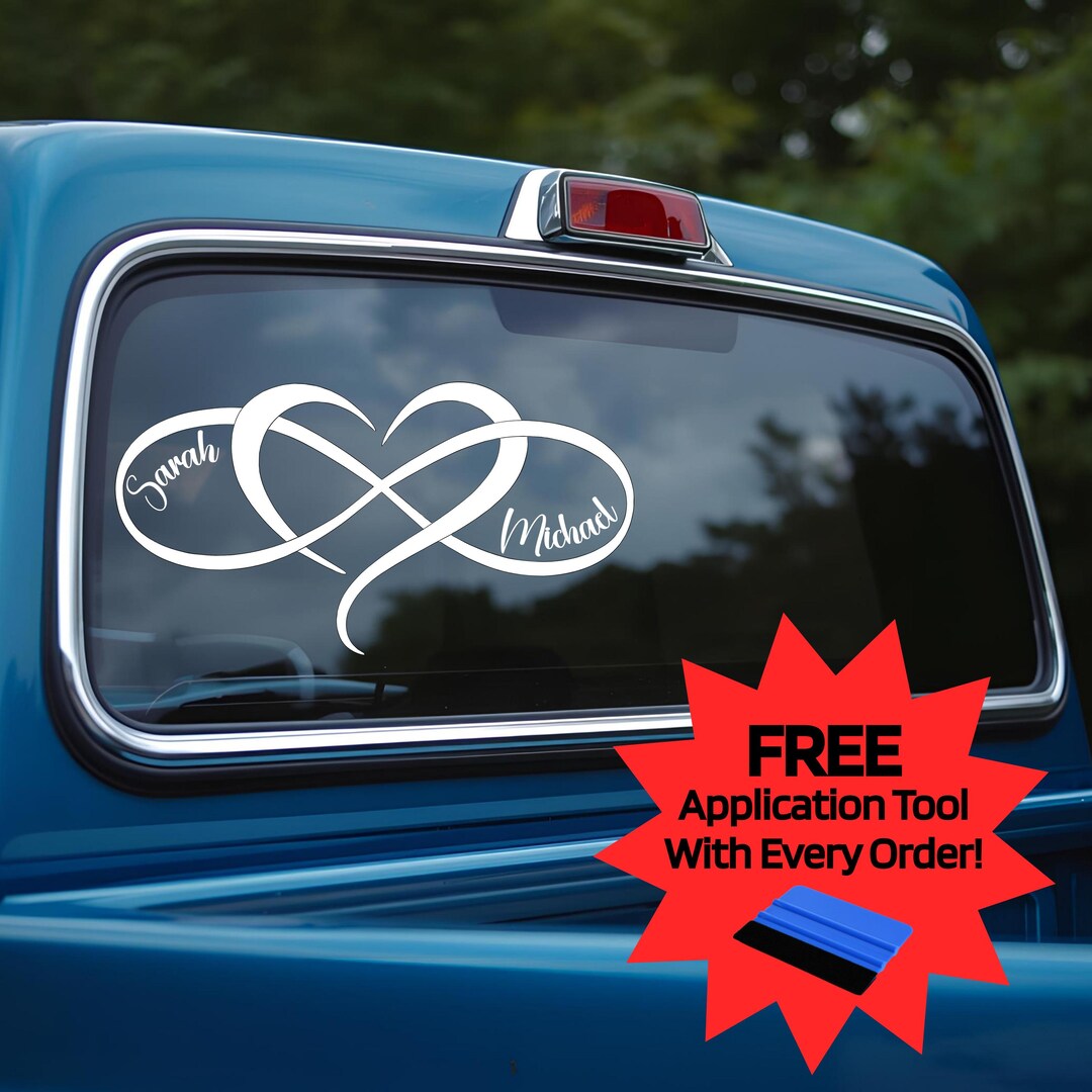 Infinity Heart Decal: Custom Vinyl Decals | Love Symbol | Valentine’s ...