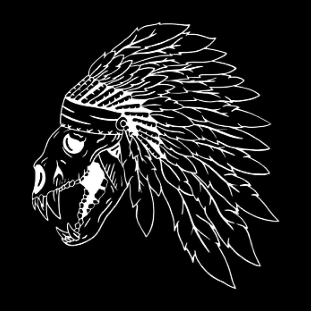 Custom Skull Headdress Vinyl Decal Sticker. Skull Sticker. Skull Decal ...