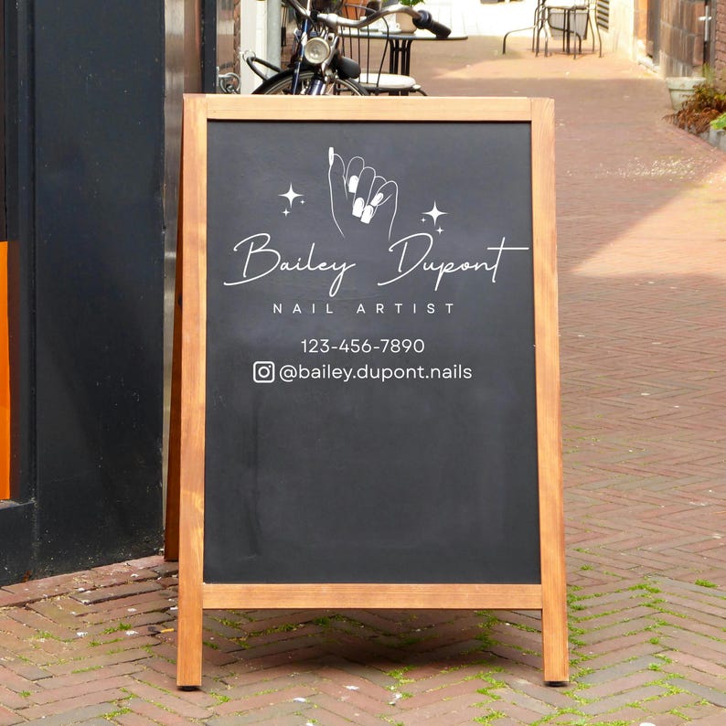 Business Decal: Custom Nail Salon Sign | Personalized Window Signs for ...