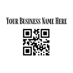 Personalized Vinyl QR Code and One Line of Text for Businesses - Custom ...