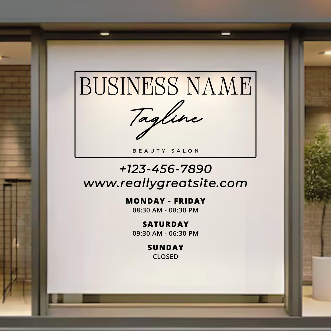 Custom Business Window Decal: Personalized Signs for Businesses ...