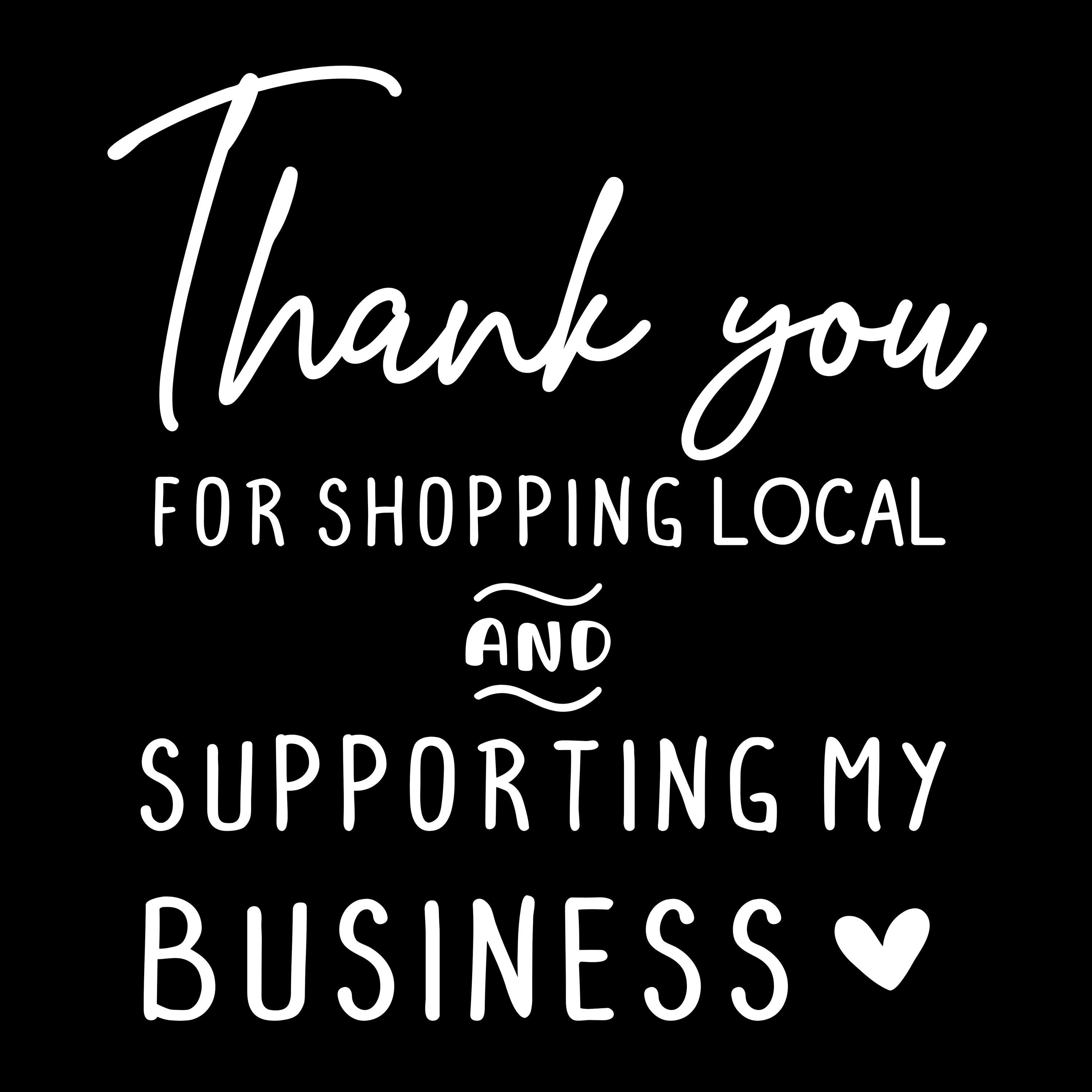 Business Decal: Thank You for Shopping Local Sign | Window Decals ...