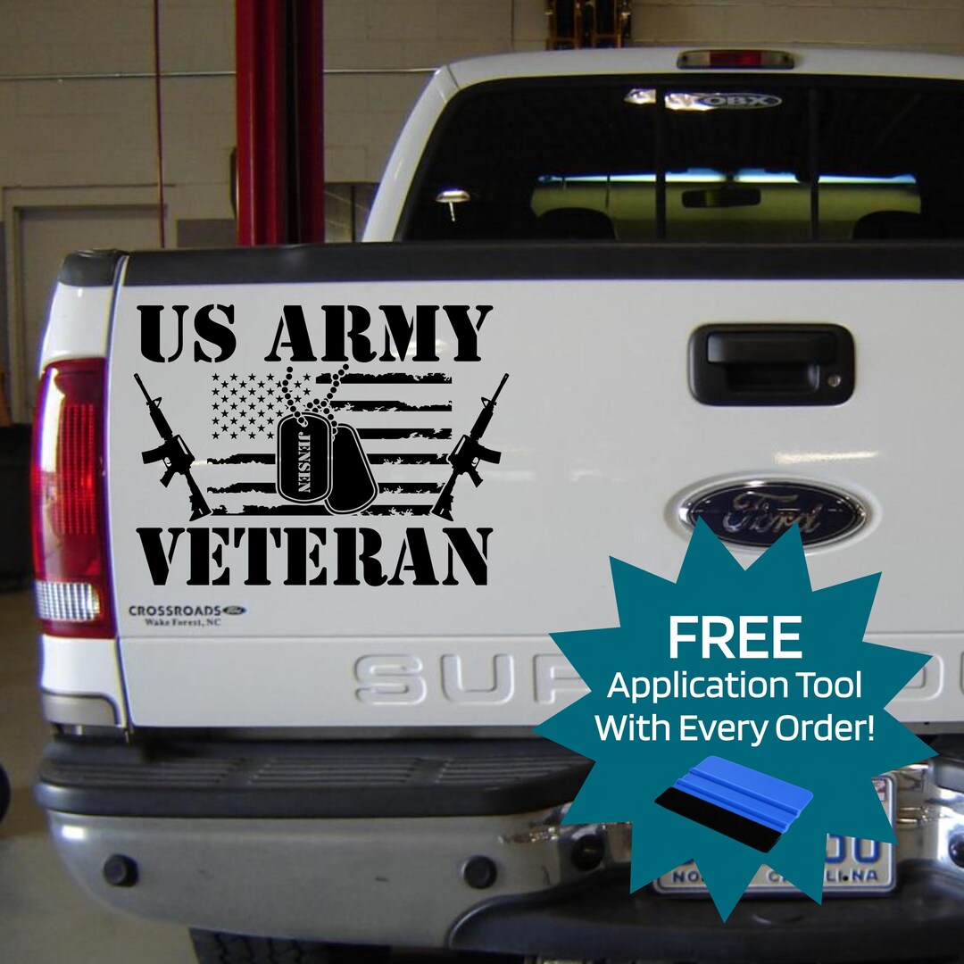 US Army Veteran Decal | Custom Vinyl Decals | Military Stickers for Car ...