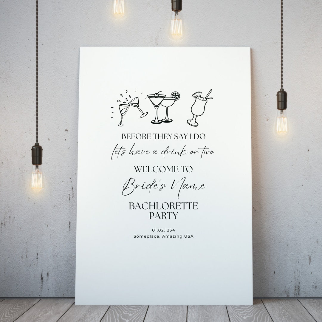 Bachelorette Party Sign, Bachelorette Party Vinyl Decal, Custom ...