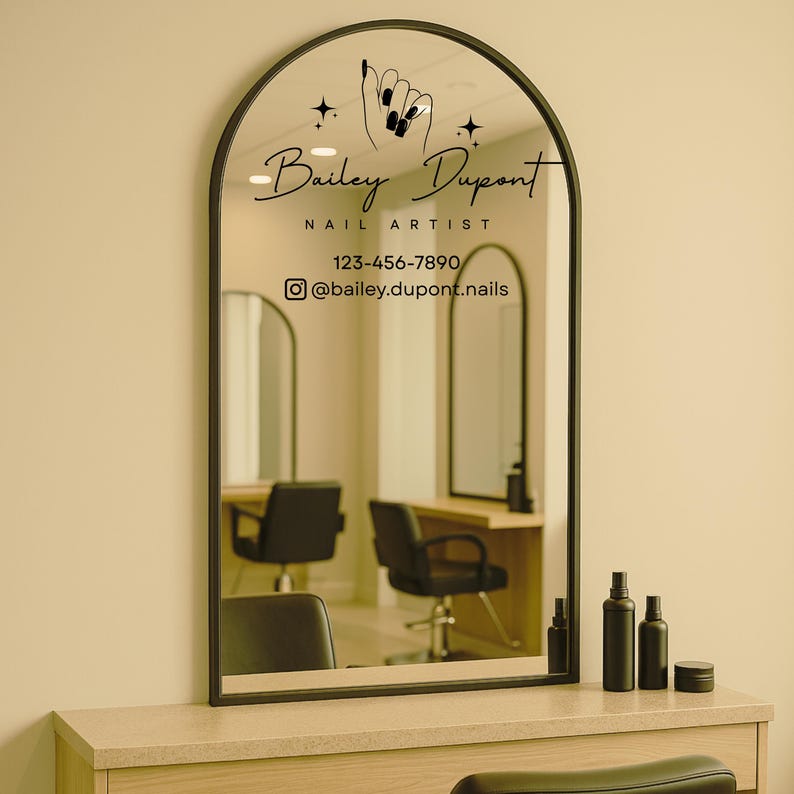 Custom Nail Salon Sign Decal: Personalized Vinyl Window Sticker - Etsy ...