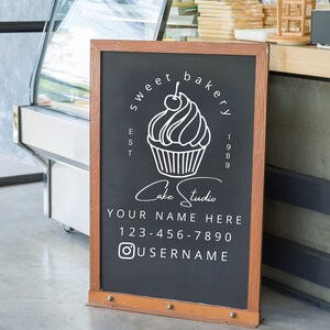Bakery Logo Vinyl Decal Sign / Personalized Bakery Business Sign ...