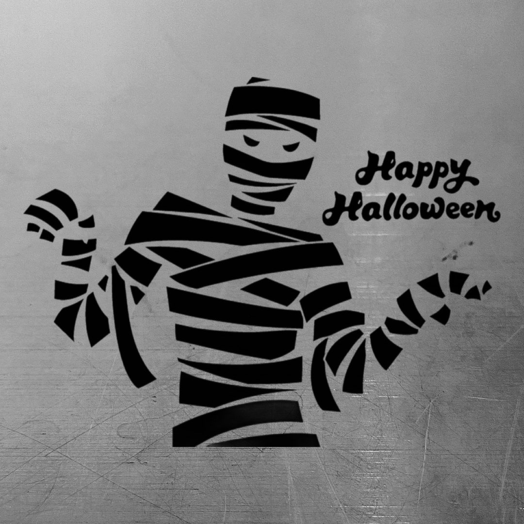 Happy Halloween Mummy Vinyl Decal Sticker / Vinyl Decal Sticker ...