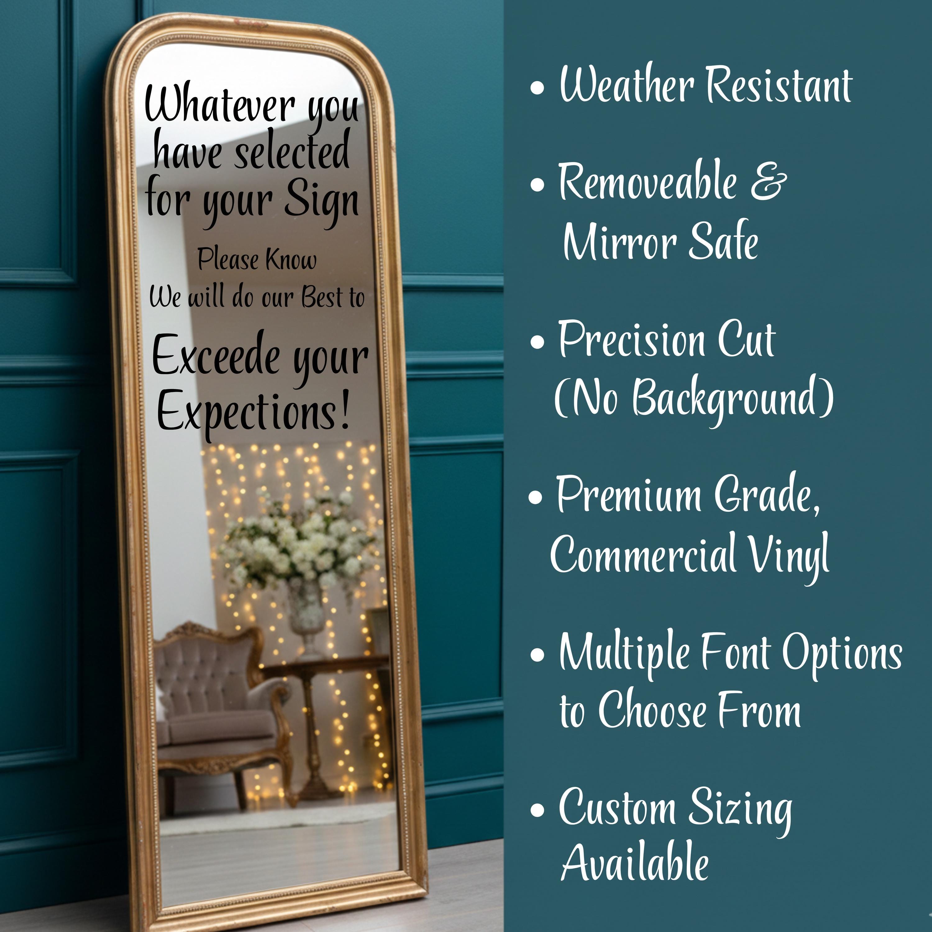 Welcome to My Birthday Decal: Mirror Decal | Custom Vinyl Sticker ...