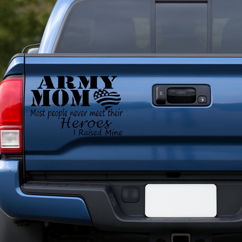 Army Mom Vinyl Decal: Custom Vinyl Decals | Military Mom Car, Truck ...