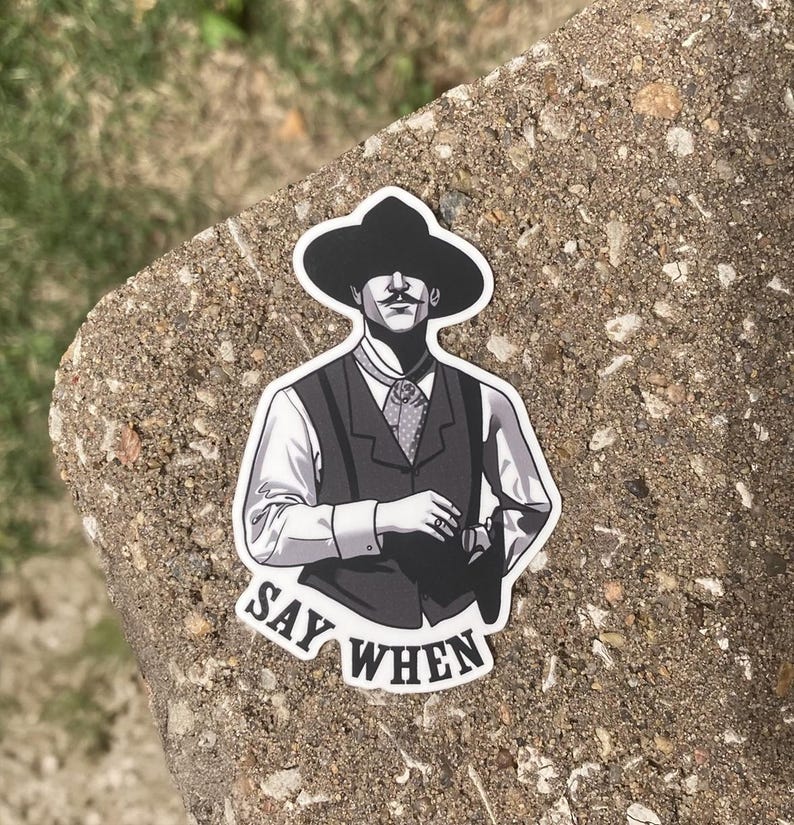 Doc Holliday Die-cut Vinyl Matte Finish Sticker, 2 "x 3" Movie ...