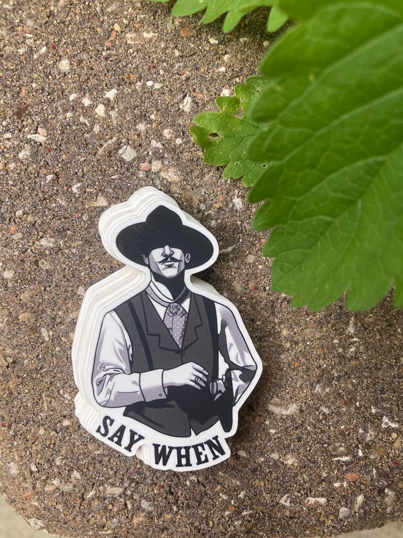 Doc Holliday Die-cut Vinyl Matte Finish Sticker, 2 "x 3" Movie ...