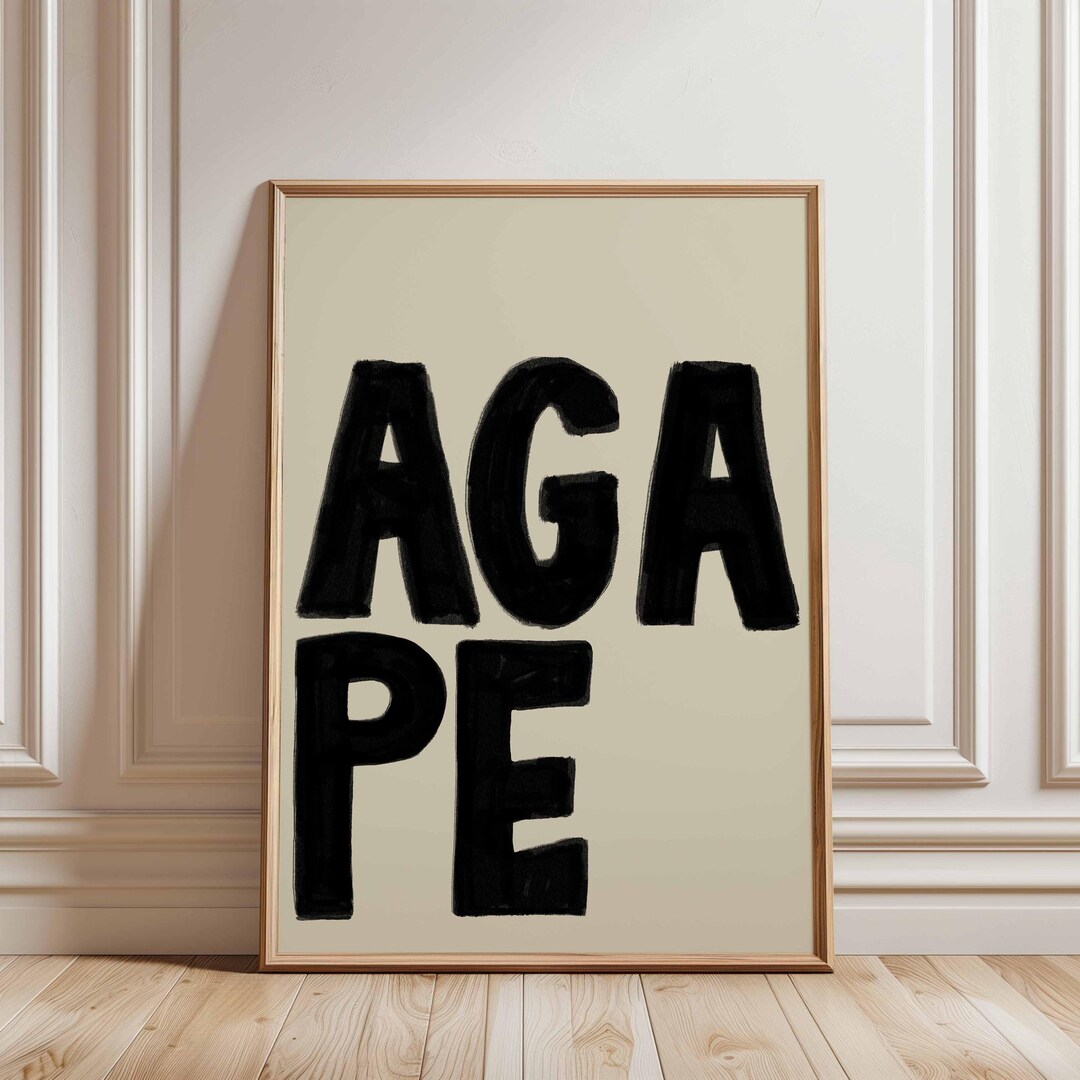 Agape Black Jesus Art Print Retro Christian God Poster Trendy Modern ...