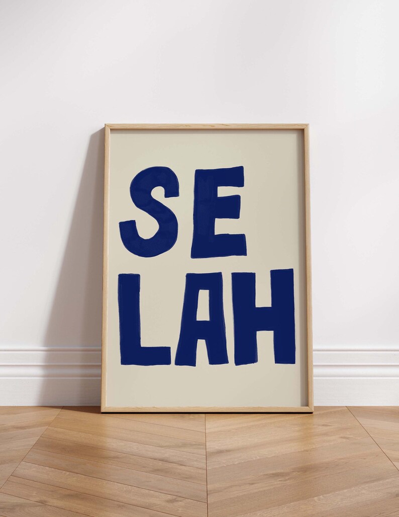 Selah Jesus Art Print Retro Christian Poster Trendy Modern Bible Sketch ...
