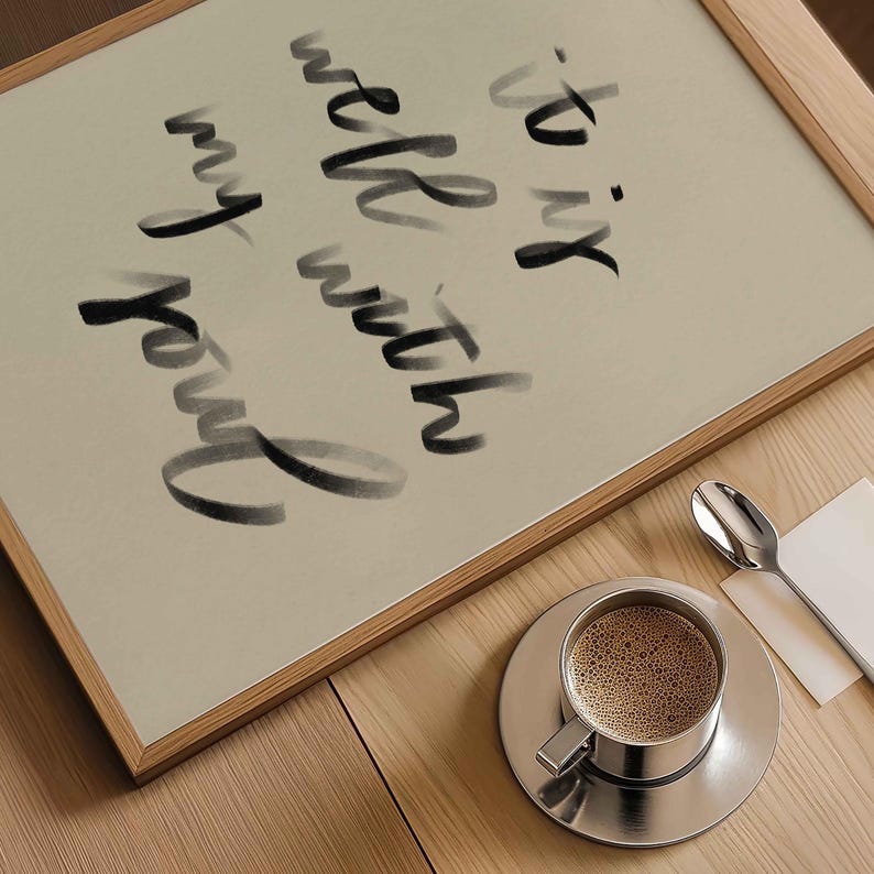 Modern Christian Calligraphy It is Well With My Soul Elegant Lettering ...