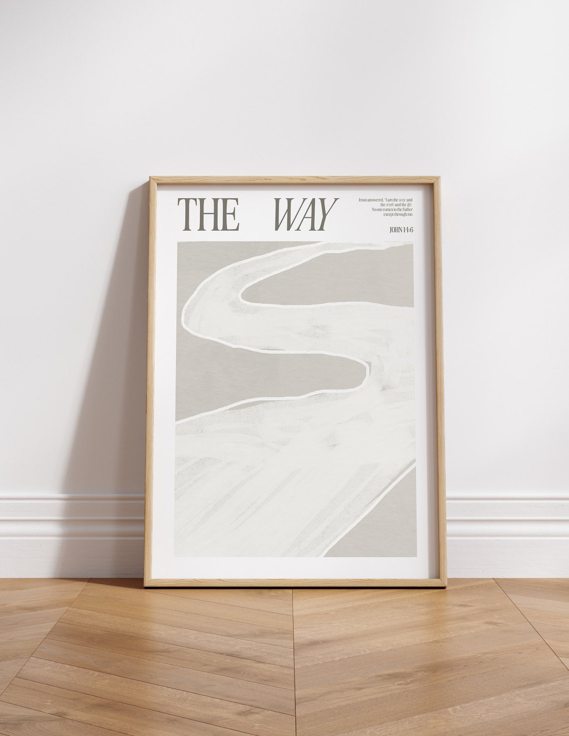 The Way, Modern Christian Art Neutral Wall Prints, Bible Sketch ...