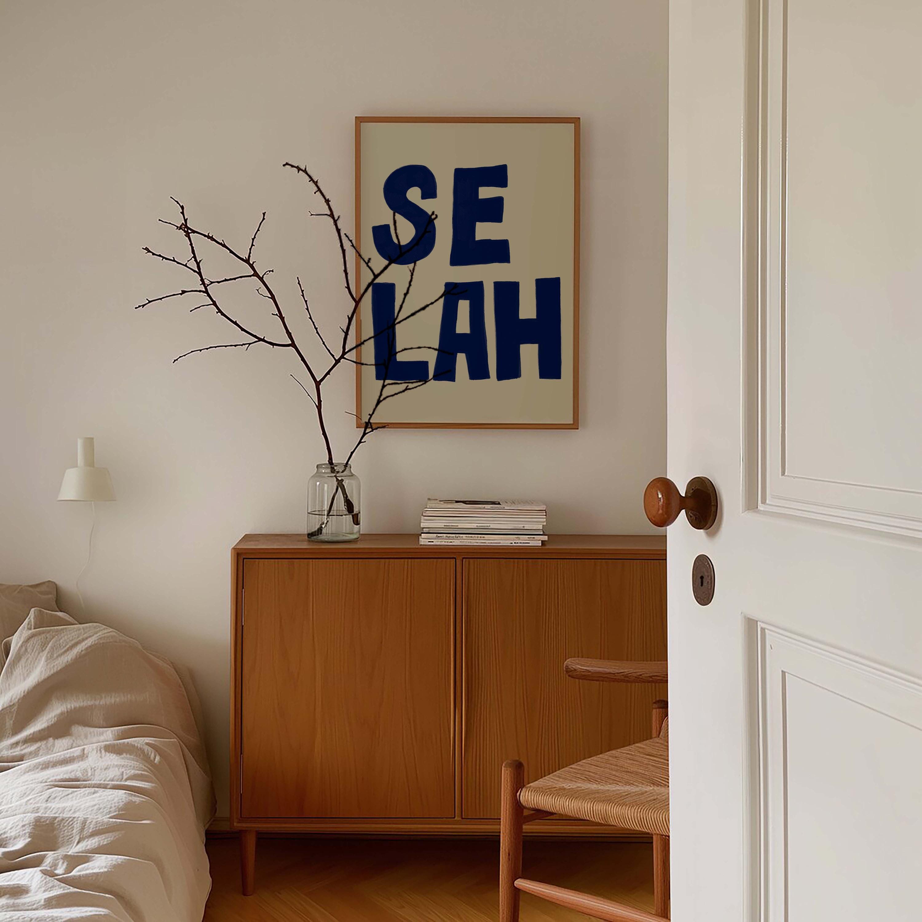 Selah Jesus Art Print Retro Christian Poster Trendy Modern Bible Sketch ...
